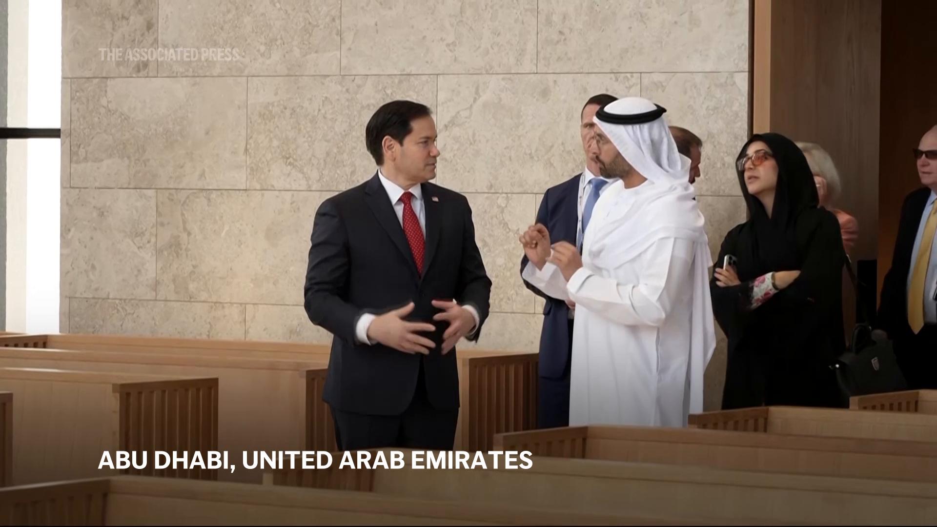 US Secretary of State Marco Rubio tours synagogue and mosque in Abu Dhabi