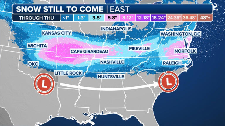 Winter’s next wave of storms takes direct aim at East Coast ...