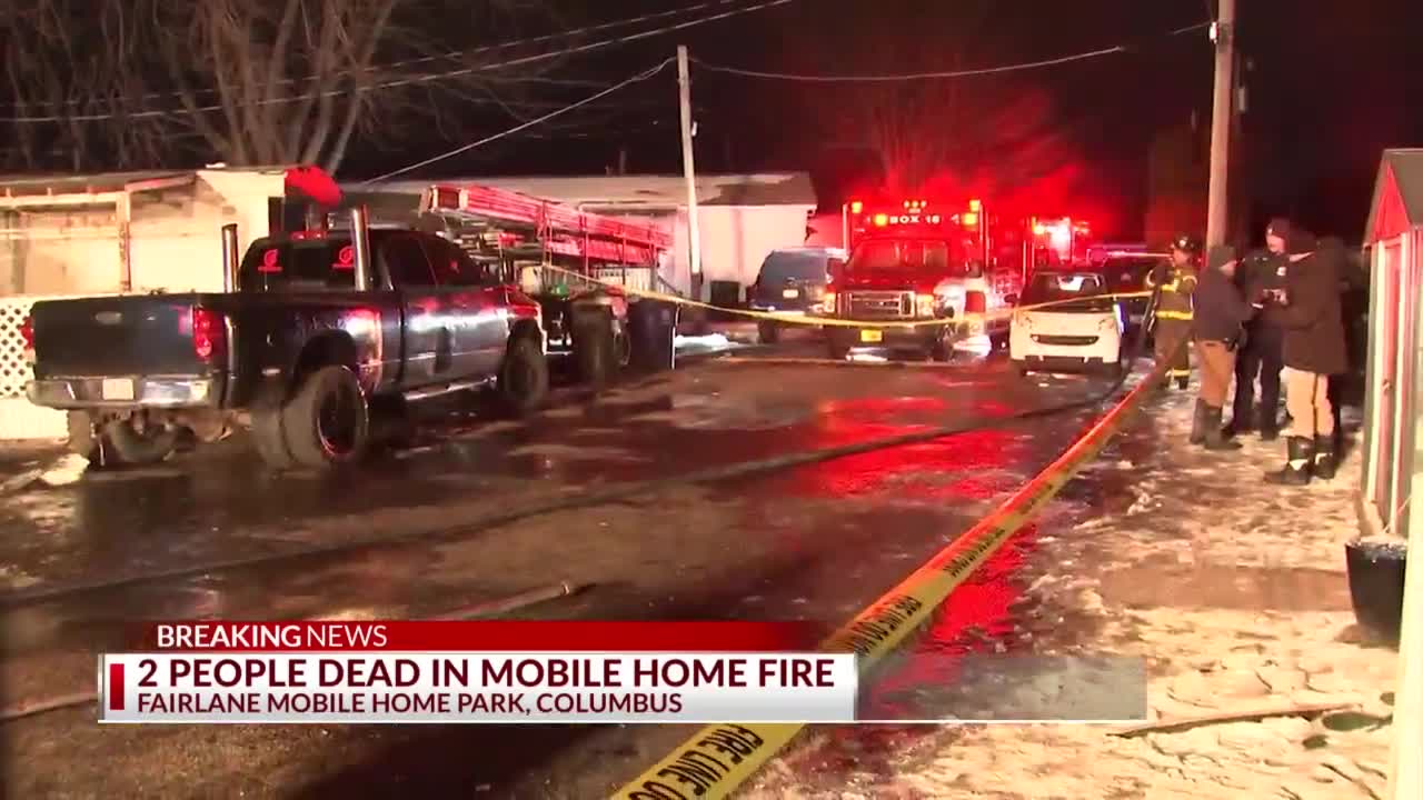 Two dead after mobile home park fire in south Columbus
