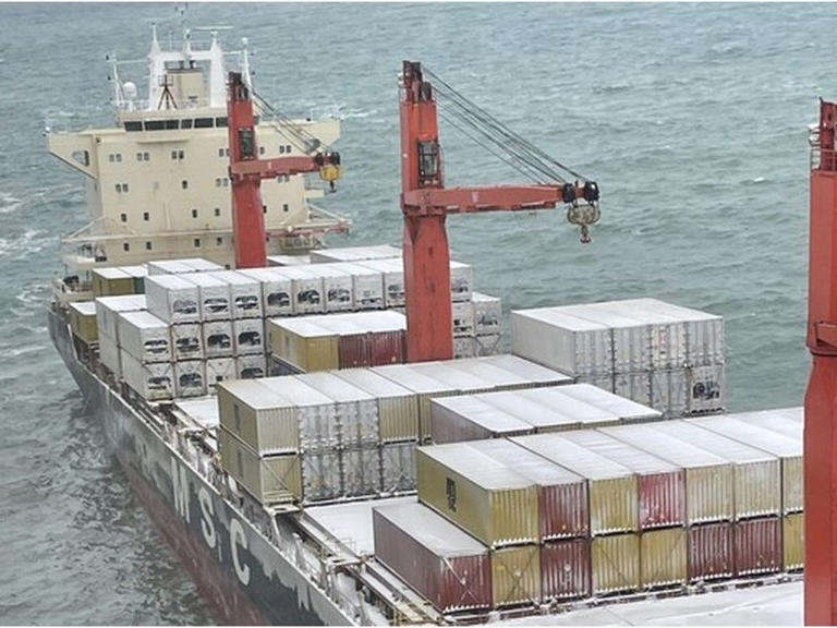 Depths of hull: MSC Baltic III’s wedged stern giving ship grounded in ...