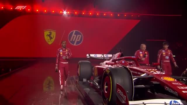 Lewis Hamilton makes first public appearance in Ferrari colours at F1 ...