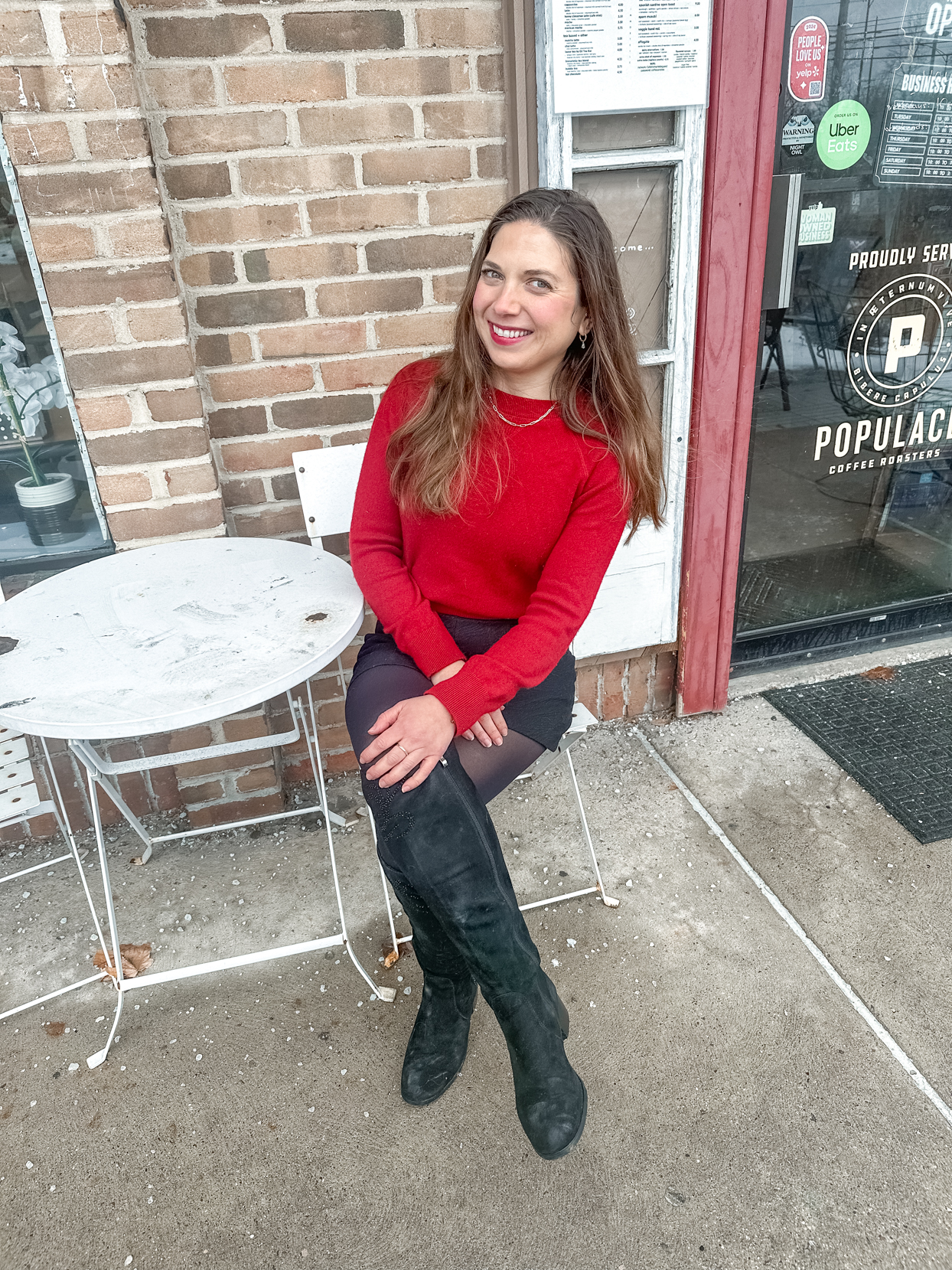 Red and Black Outfit