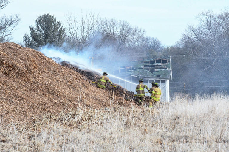 Mulch Fire Battled At Patterson Farm