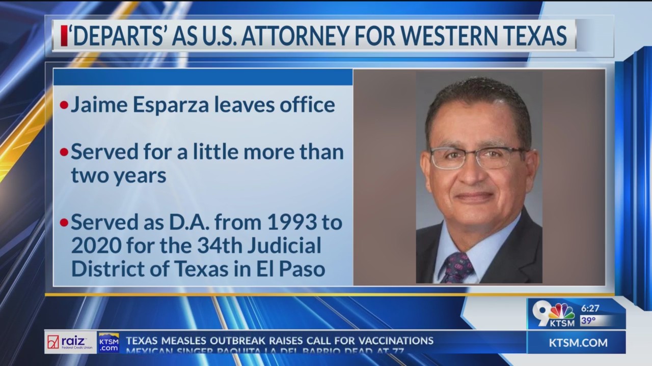 Jaime Esparza leaves U.S. Attorney's Office