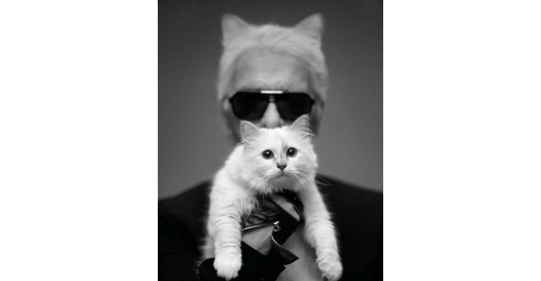 El gatito “Choupette” recuerda a su “papá”, Karl Lagerfeld, con un ...