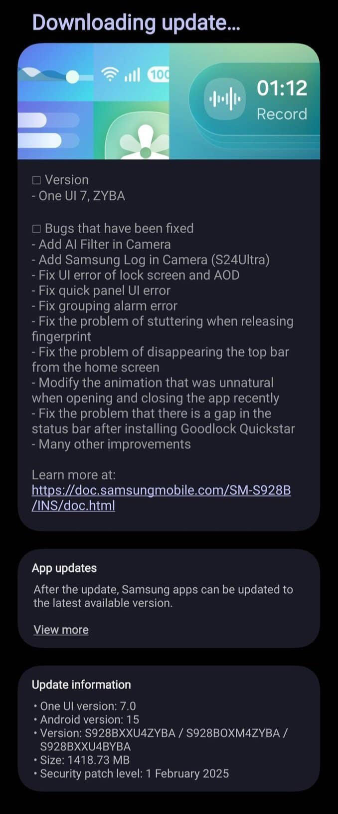Galaxy S24 series now getting One UI 7 beta 4 with several fixes