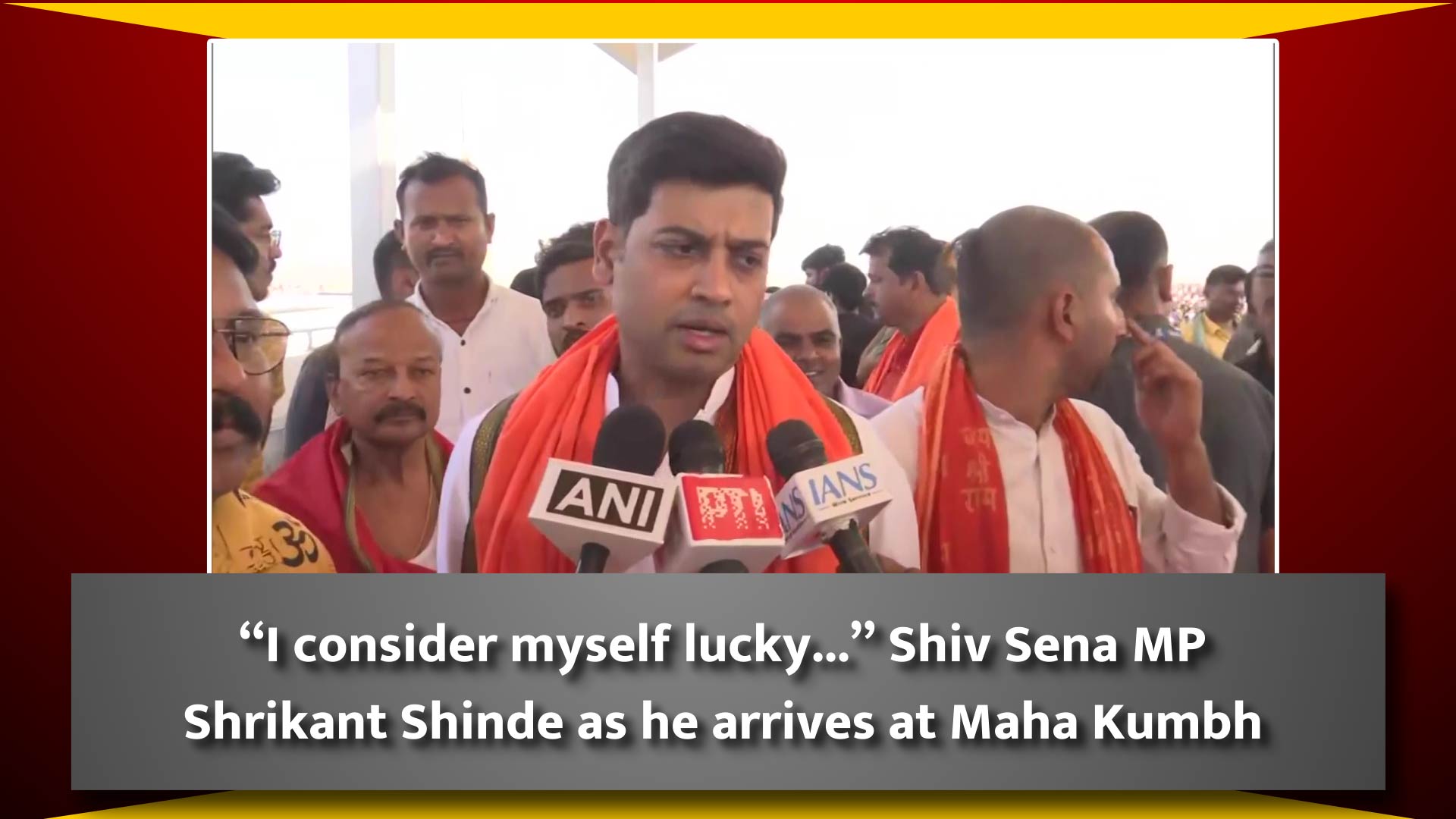 “I consider myself lucky...” Shiv Sena MP Shrikant Shinde as he arrives ...