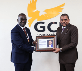 Key partners pay courtesy call on GCB Bank MD