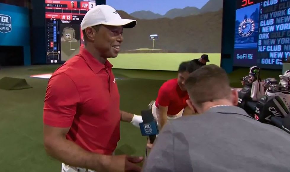 Tiger Woods stunned after 'embarrassing' mix-up in TGL that left team ...
