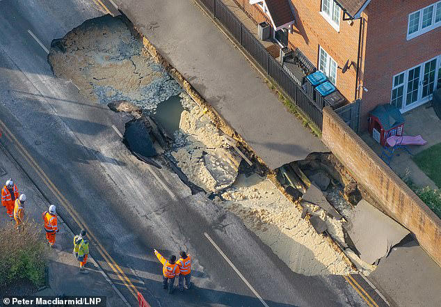 Major incident declared after SECOND sinkhole opens up on street