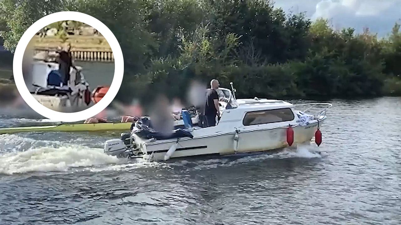 River Rage: Angry boater interrupts Thames race, hurls abuse at competitors