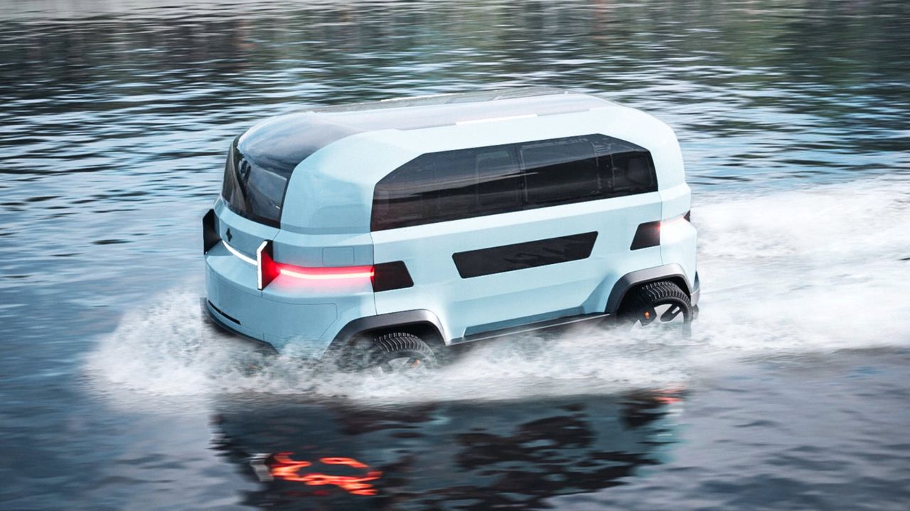 Sleek amphibious car can drive on water to avoid road traffic congestion