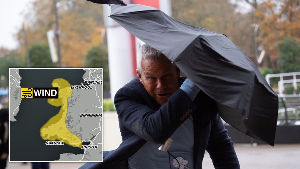 Warnings of 70mph winds and rain issued for Friday