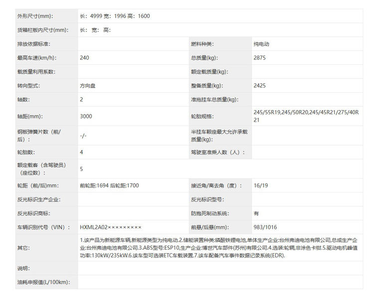 小米YU7新增车型完成申报：130+235kW 双电机