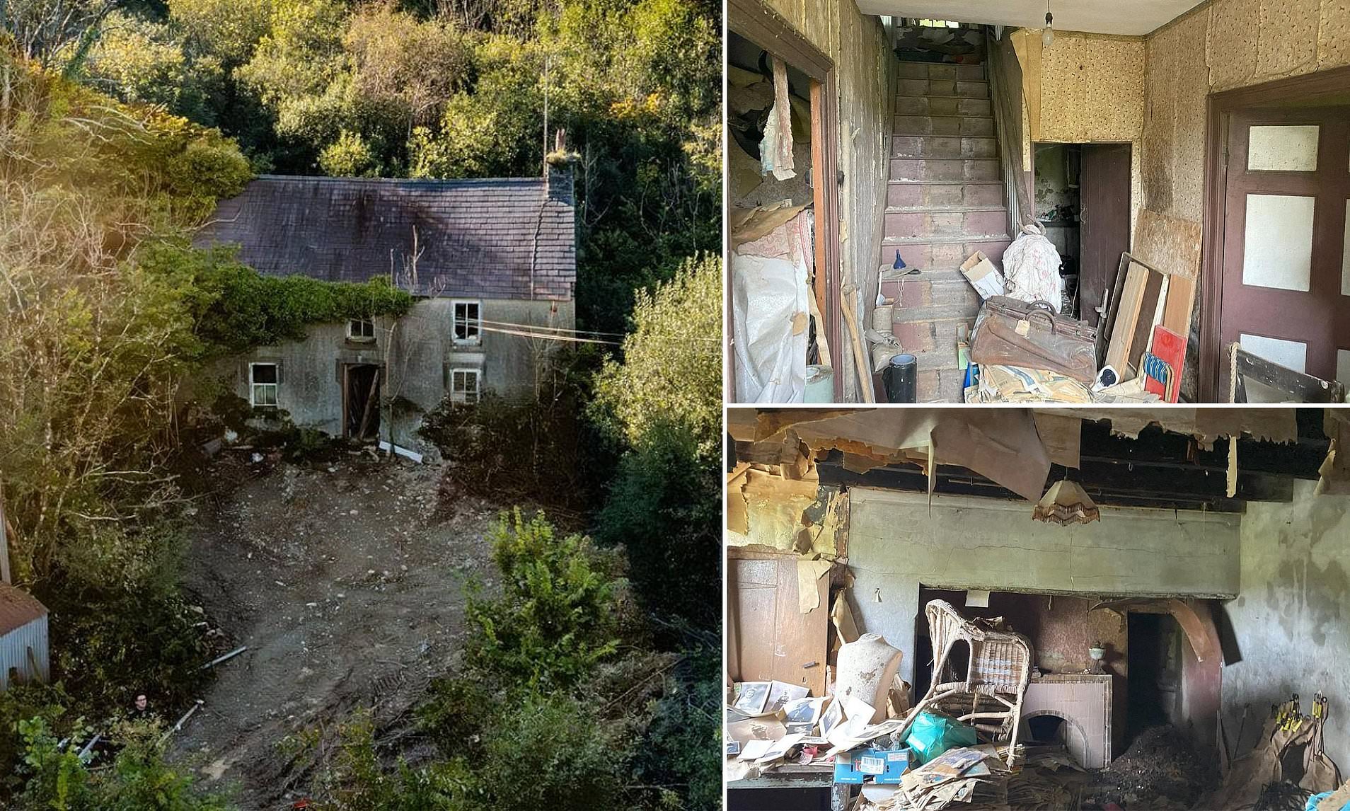 'Spooky' cottage taken over by nature after being abandoned for 25 ...