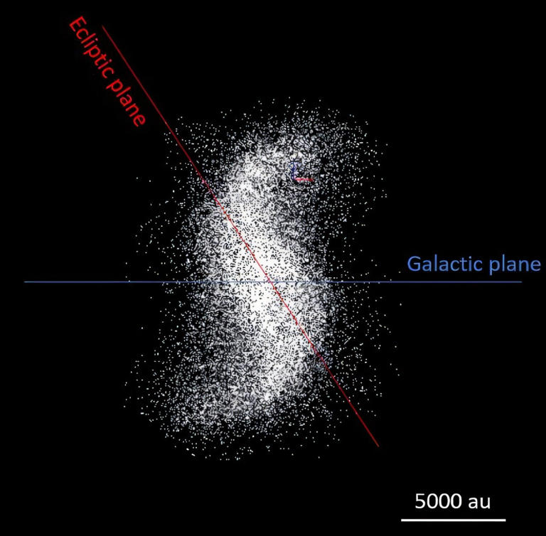 A spiral structure in the inner Oort cloud