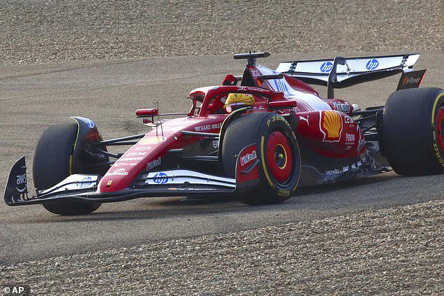 Lewis Hamilton hits the track in new Ferrari car for the first time ...