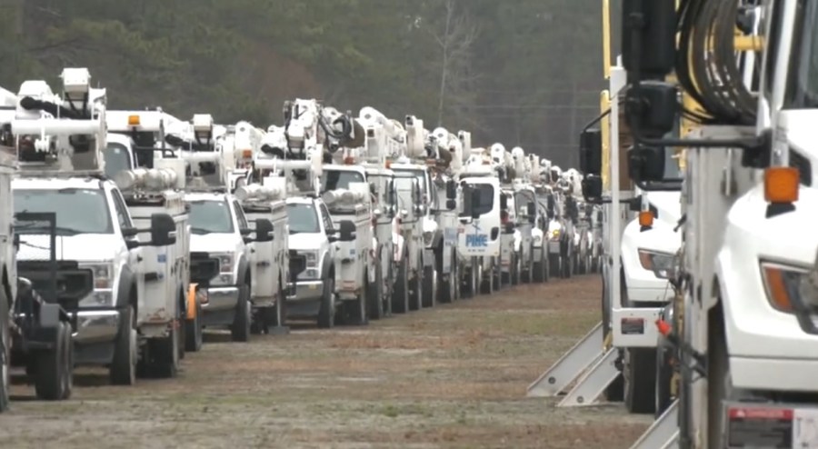 Duke Energy crews in eastern North Carolina to help with power lines