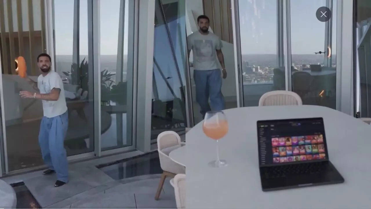 Viral Video: Drake Throws Slipper At Drone That Caught Him Using ...