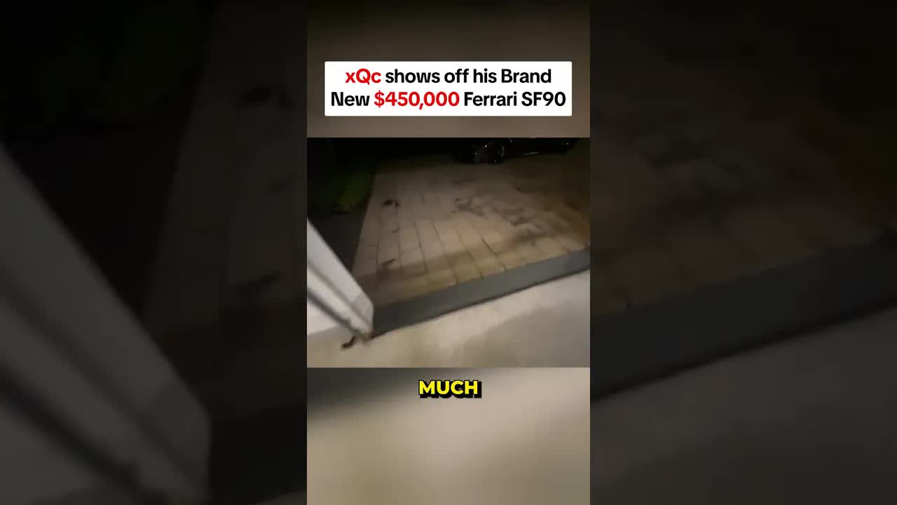 xQc Shows Off His New $450,000 Ferrari SF90