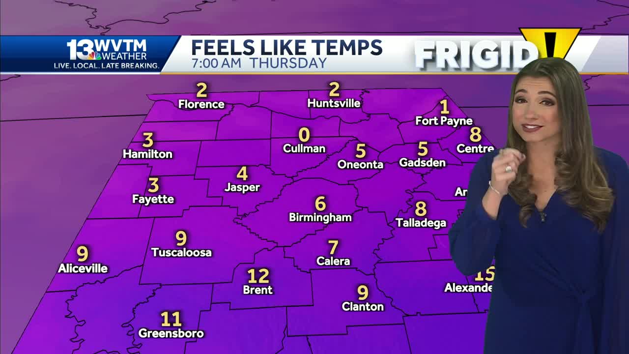 Impact Weather: Tracking dangerously cold temperatures in the Alabama ...
