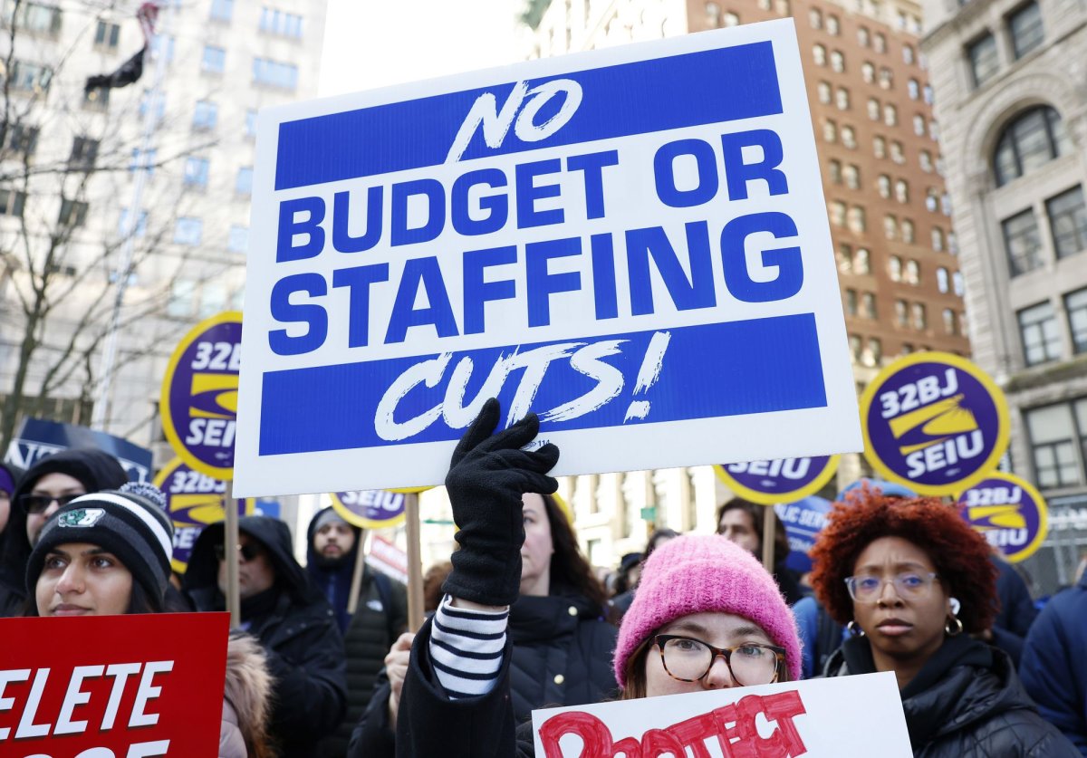 Federal workers protest DOGE in New York City