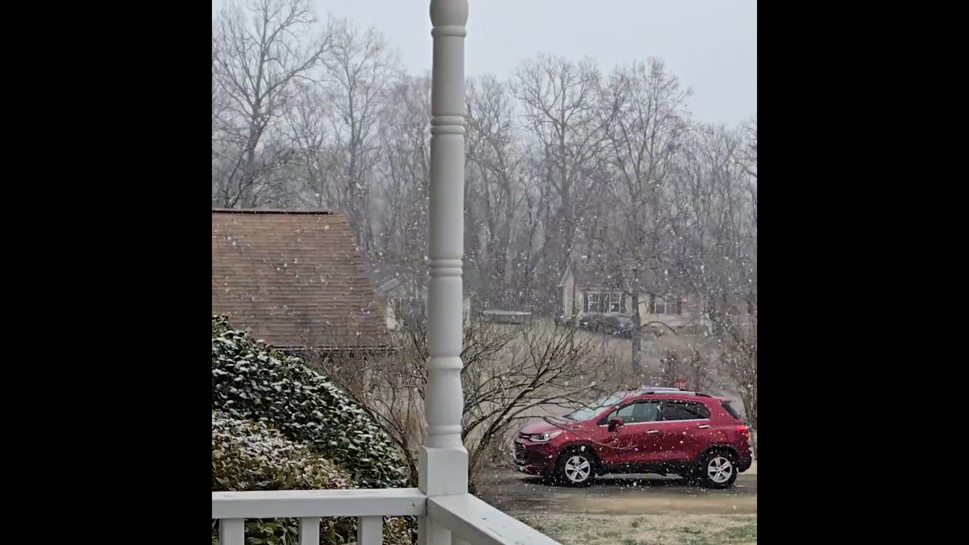 Snow in Salisbury, North Carolina