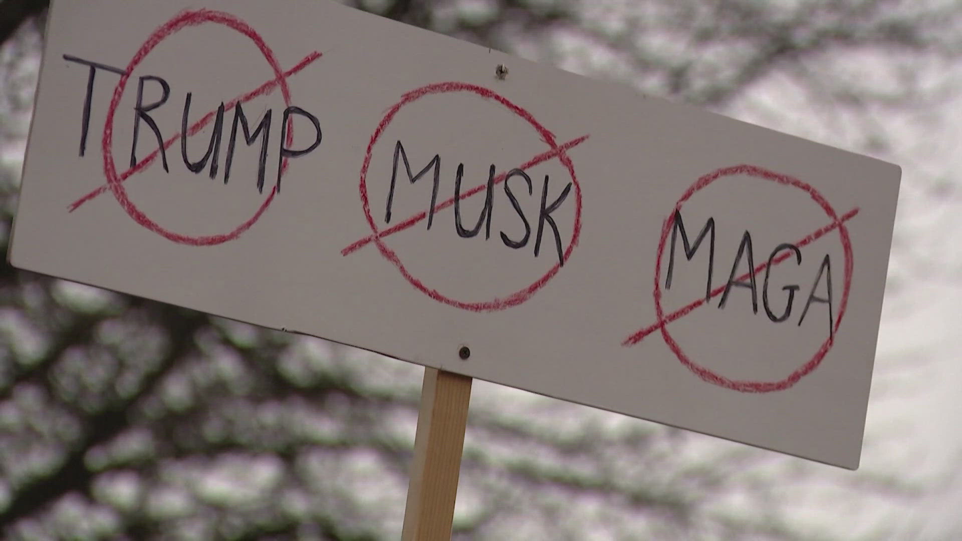 Federal employees protest against DOGE layoffs and budget cuts