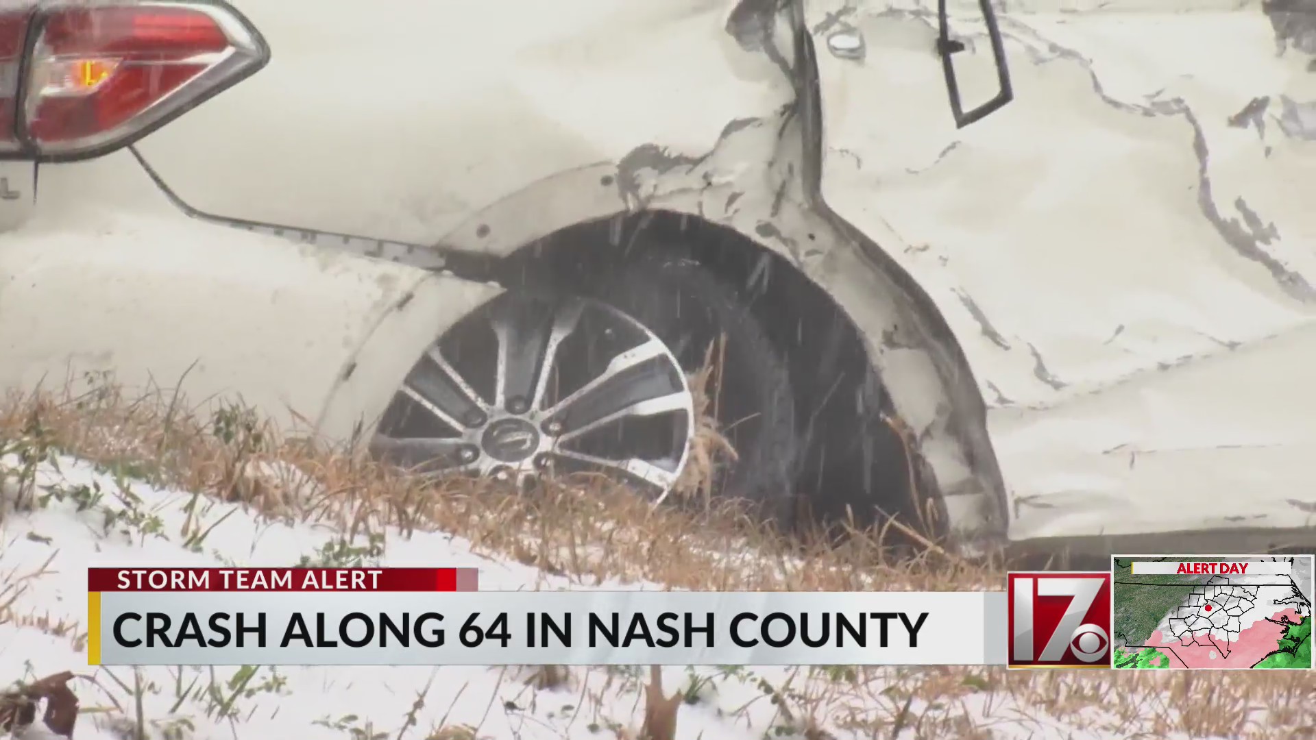 Crash along US 64 in Nash County