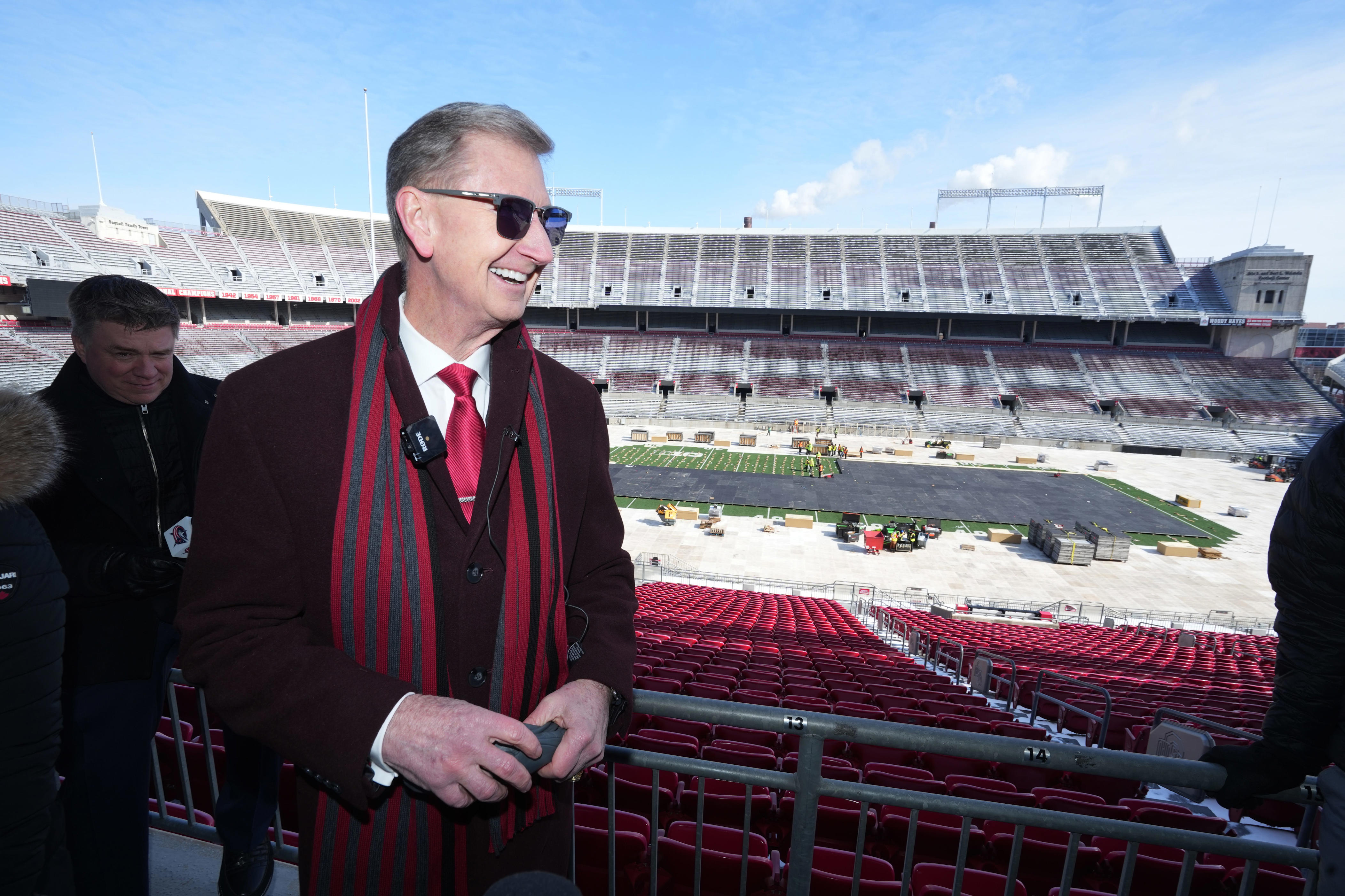 Too cold for ice: Ohio Stadium begins transformation for NHL Stadium ...