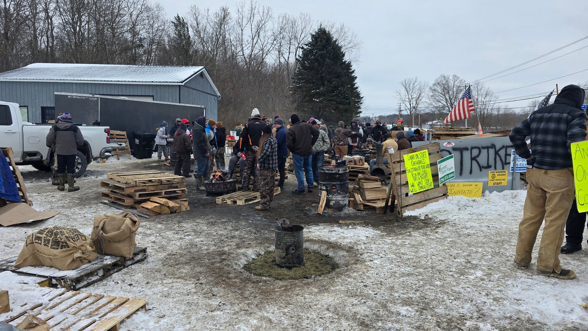 Rep. Langworthy joins corrections officers as strikes continues outside ...