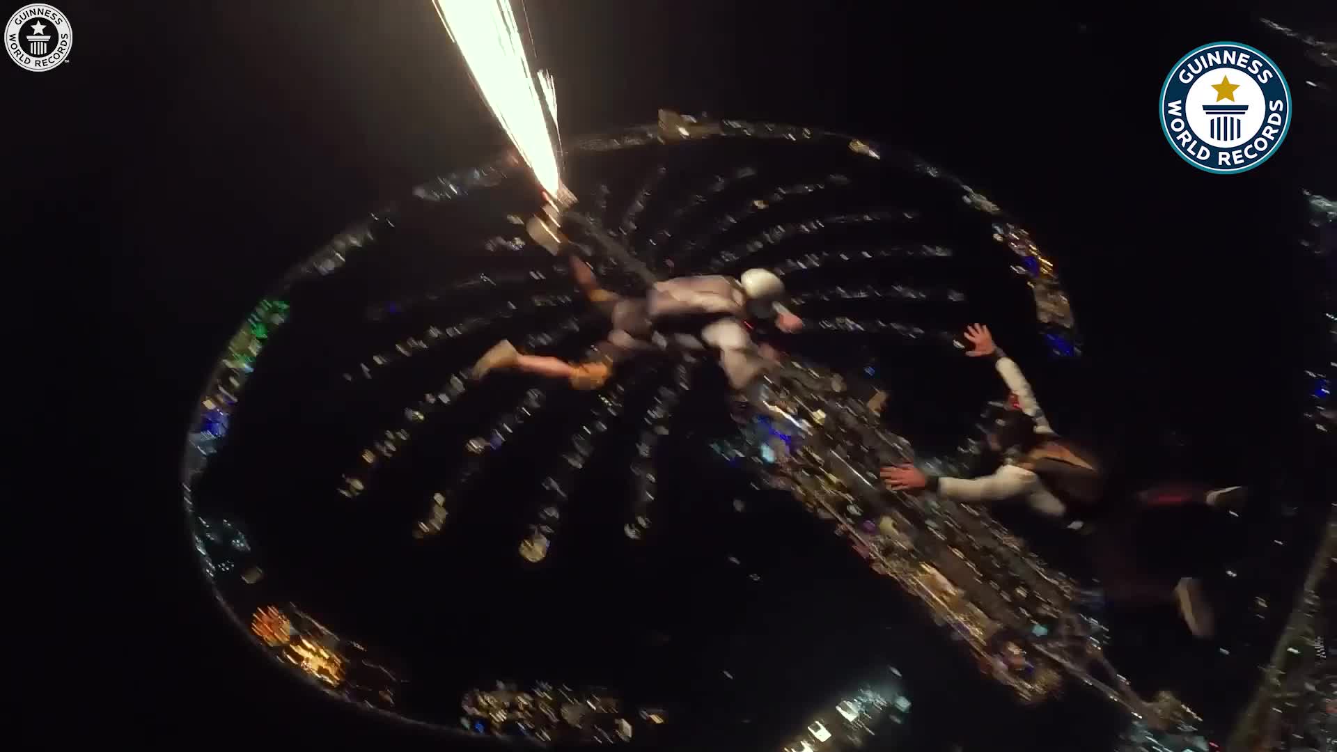 Skydiving Fireworks Show Breaks World Record!