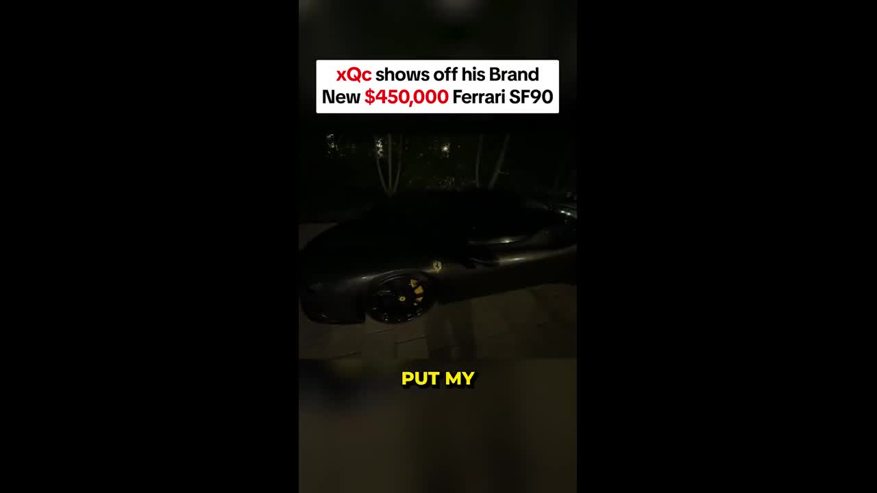 xQc's New $450,000 Ferrari SF90
