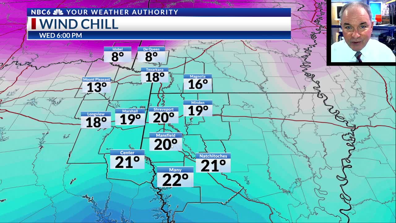 Dangerously cold wind chills on Thursday morning