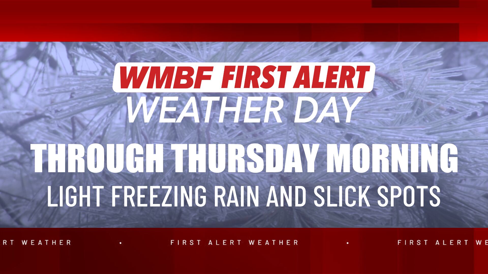 FIRST ALERT WEATHER DAY: Freezing rain in areas tonight, slick spots ...