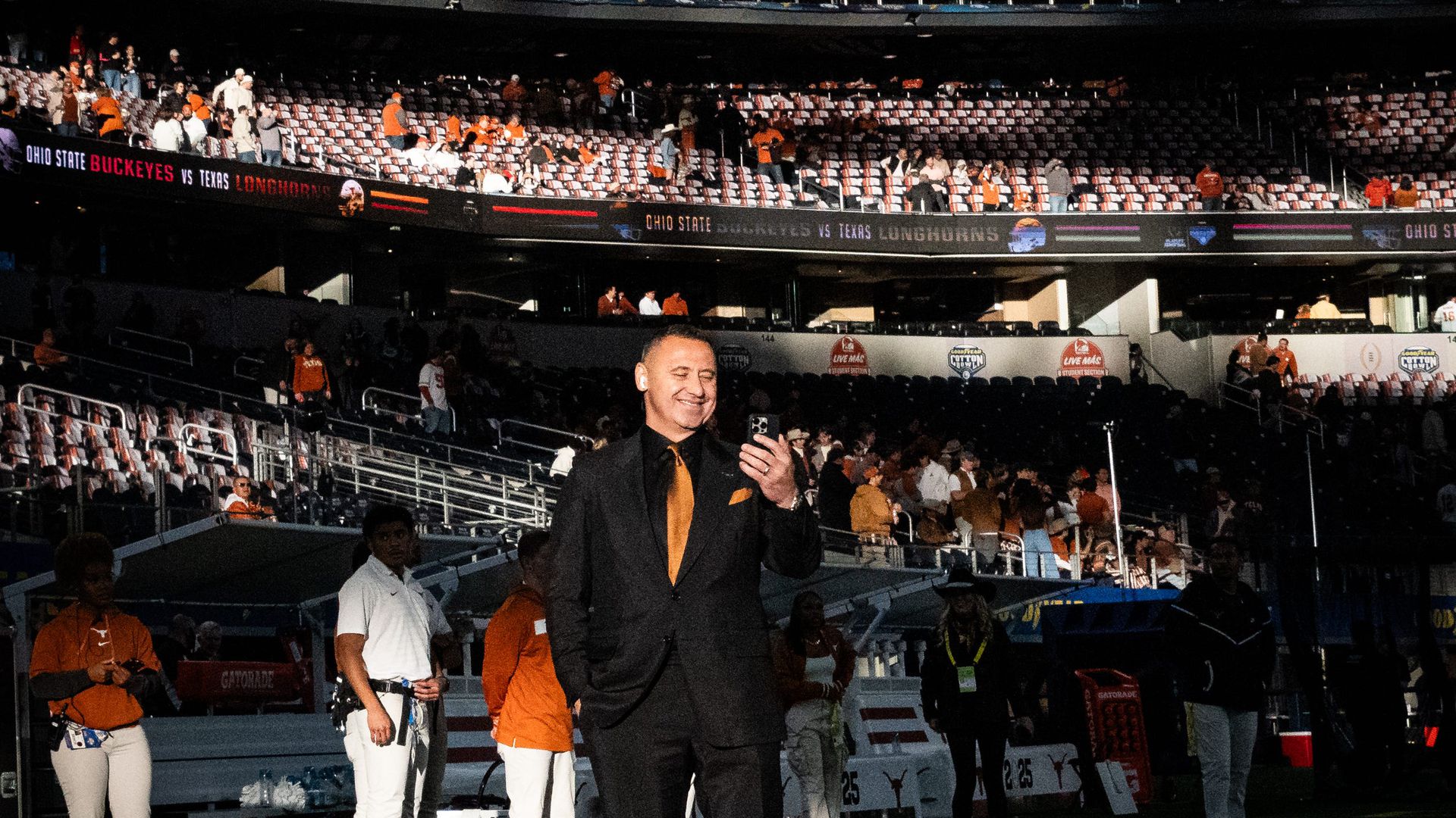 Texas coach Steve Sarkisian has some of college football’s heaviest pockets