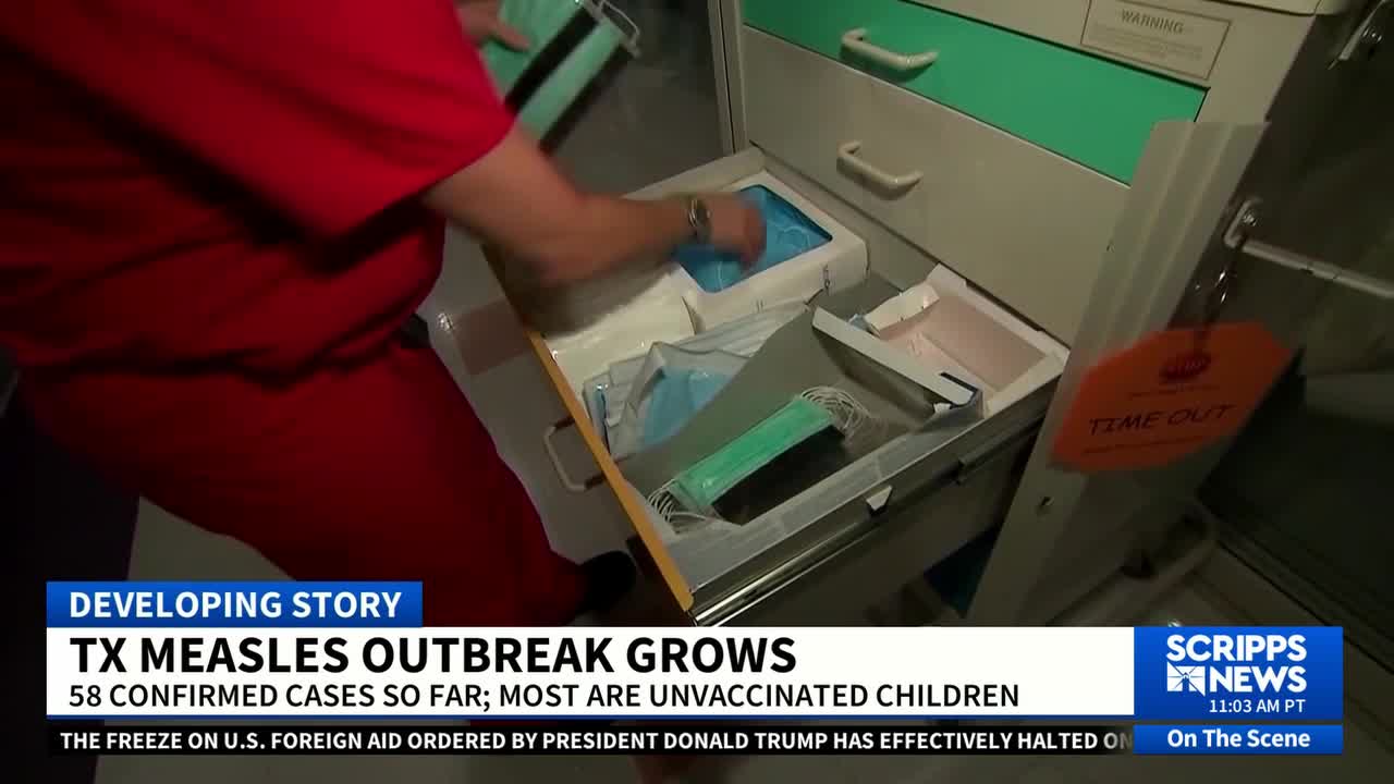 Measles outbreak in Texas grows to 58 cases