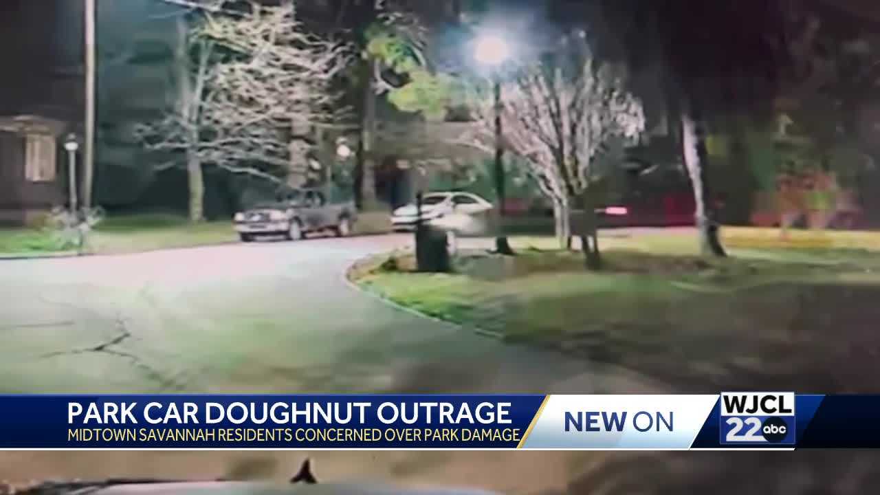 'It's disrespectful': Video shows car tearing across Savannah park ...
