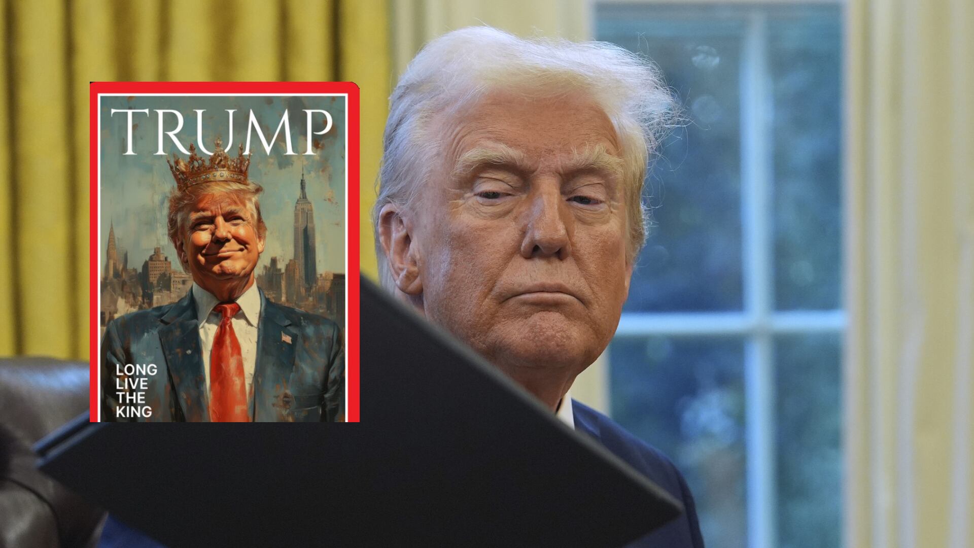 La Casa Blanca publica imagen de Trump como “rey” tras bloquear peaje ...