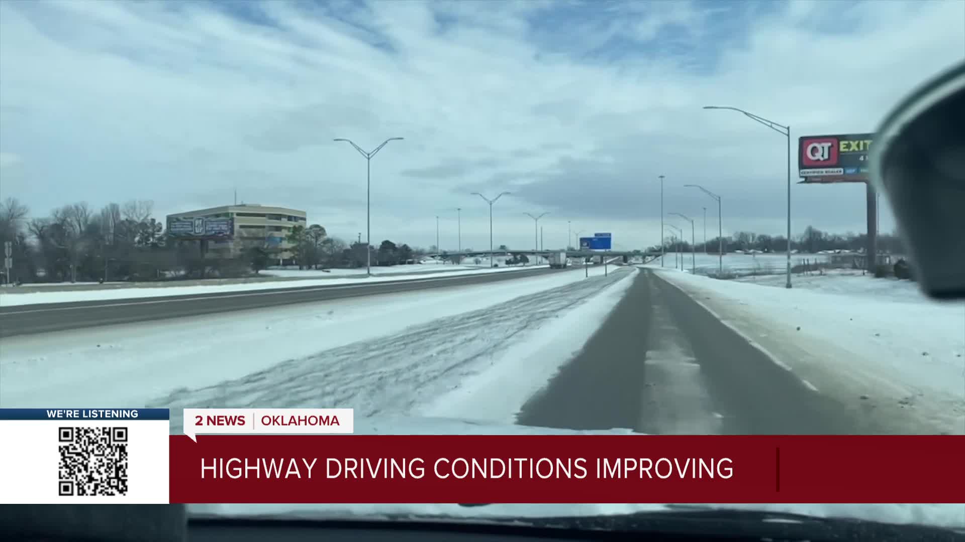 Highway conditions improving after Feb. 18 winter storm