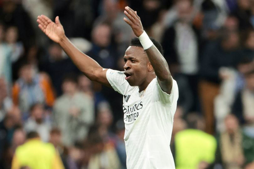 Vinicius Jr hits back at Man City banner with Real Madrid social media jibe Vinicius Jr hits back at Man City banner with Real Madrid social media jibe