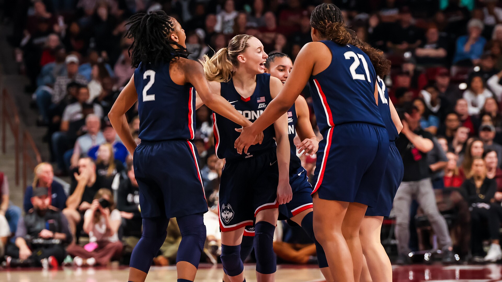 No. 5 UConn extends winning streak over Seton Hall to 41 games with a 91-49 victory