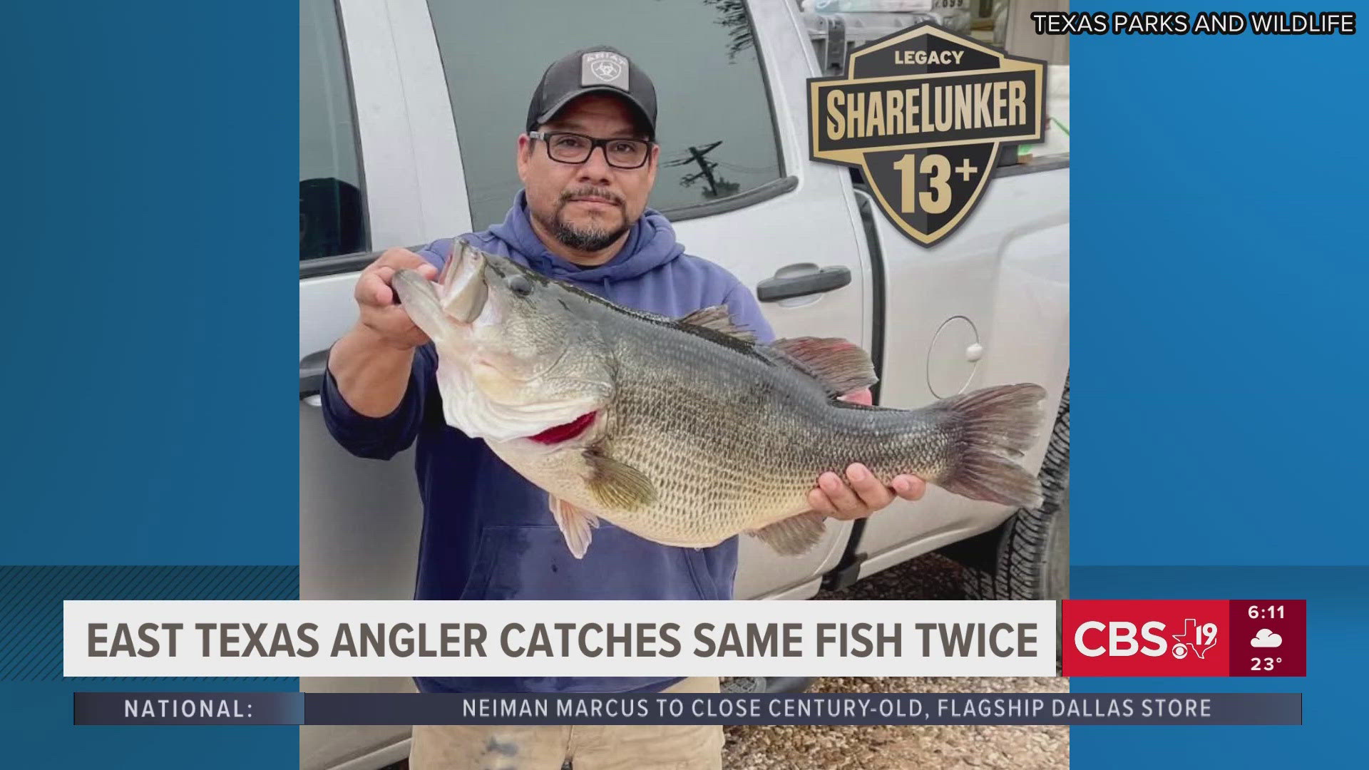 East Texas angler catches same fish twice
