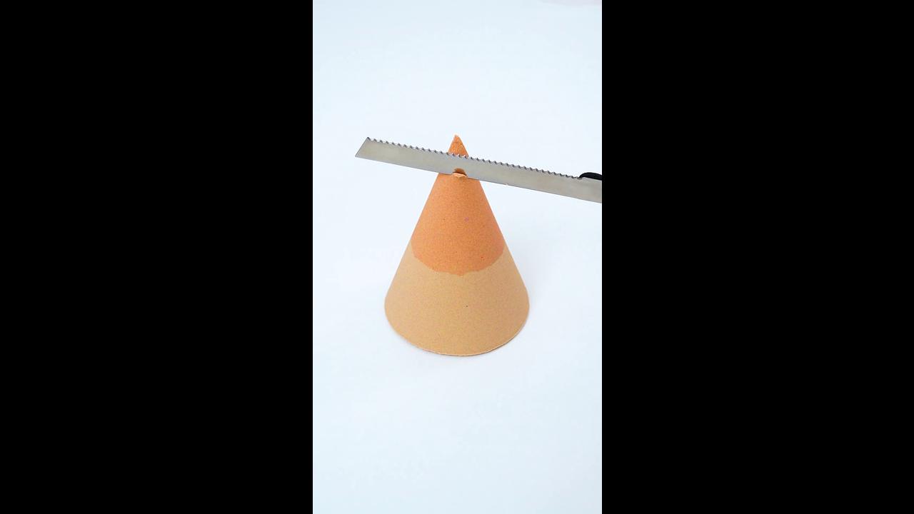 Satisfying Scraping Orange And Brown Cone Sand