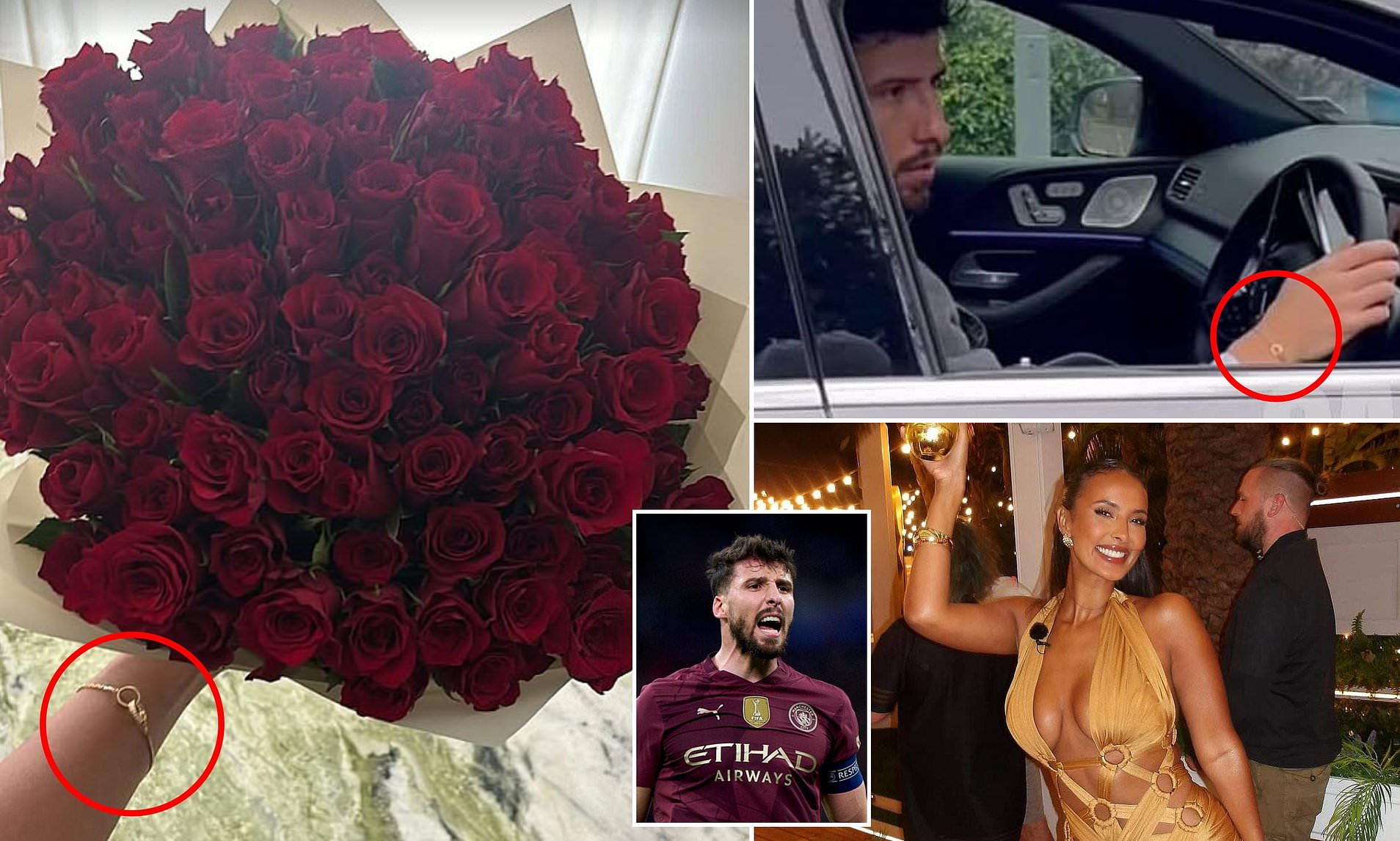 Maya Jama and Ruben Dias 'spotted wearing matching £5,000 Cartier ...