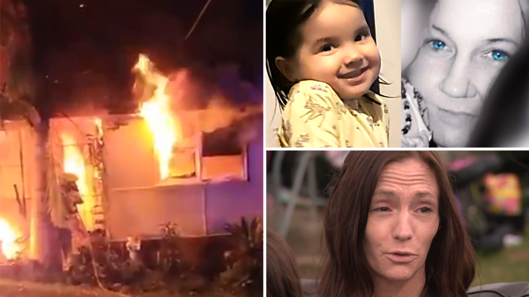 Mum runs back into burning home, refusing to leave daughter behind