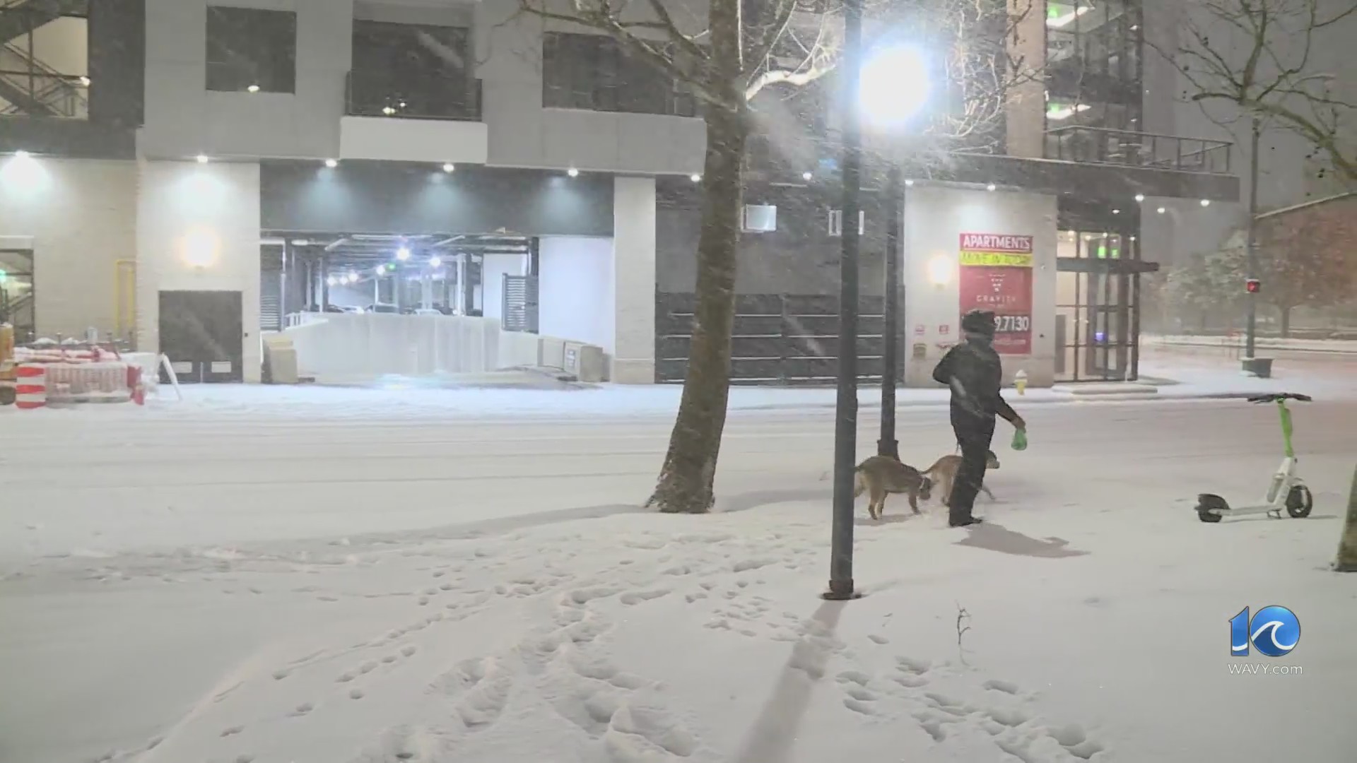 Norfolk sees steady snowfall