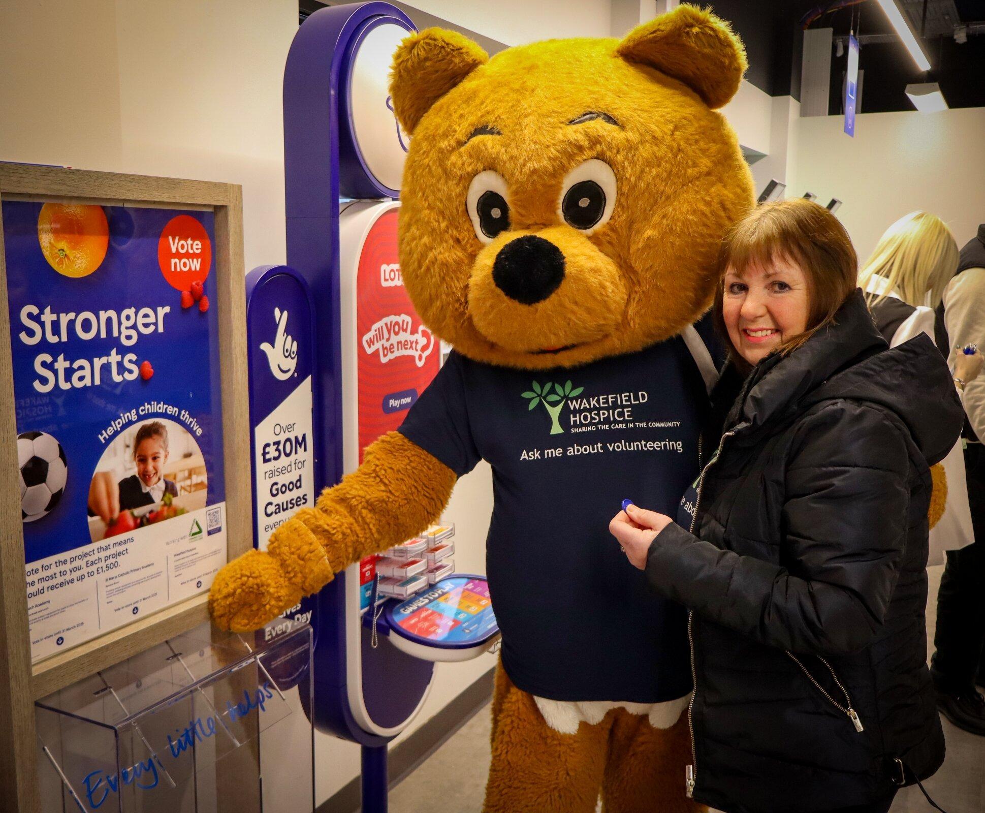 Wakefield Hospice mascot opens new Tesco store in Wrenthorpe