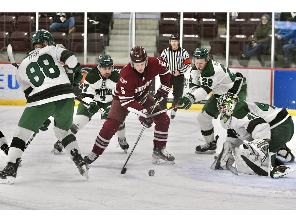 AUS MEN'S HOCKEY PLAYOFFS: Huskies win Game 1 in double OT over UPEI
