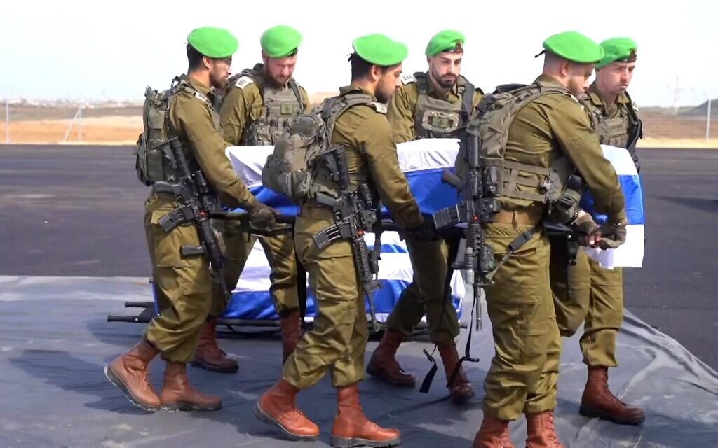 IDF chief rabbi leads military ceremony in Gaza to honor four slain ...